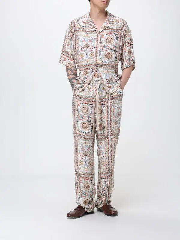 Just Cavalli Printed Viscose Trousers - Brown