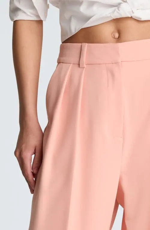 KENNETH COLE Double Pleat Wide Leg Trousers - Soft Peach