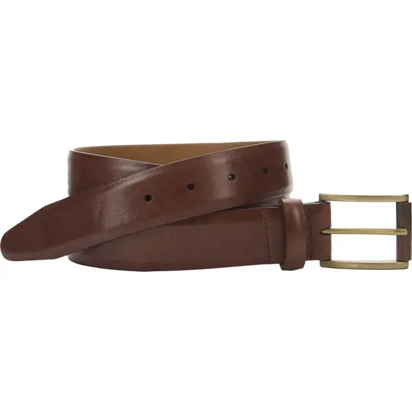 Johnston & Murphy Smooth Leather Belt - Brown