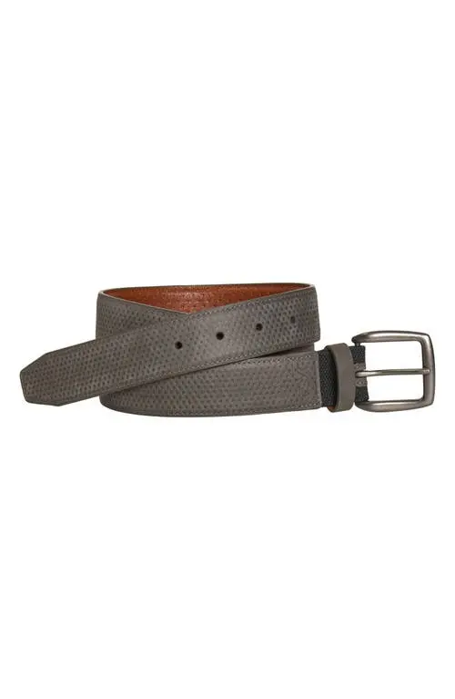 Johnston & Murphy Xc4 Burnished Leather Belt - Gray