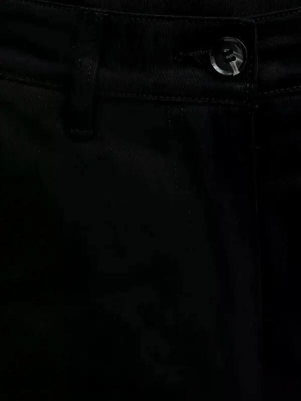 Sisley Wide Leg Zip-up Trousers - Black
