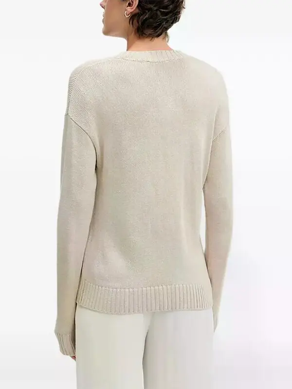 Sisley Fine-knit Lattice-detailing Sweater