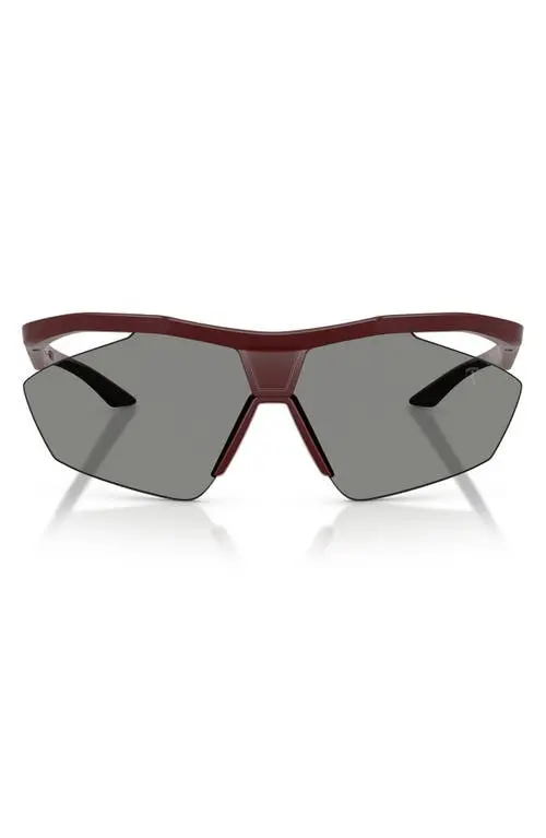 SCUDERIA FERRARI 81mm Semi Rimless Irregular Sunglasses - Red Matte/grey Light Solid