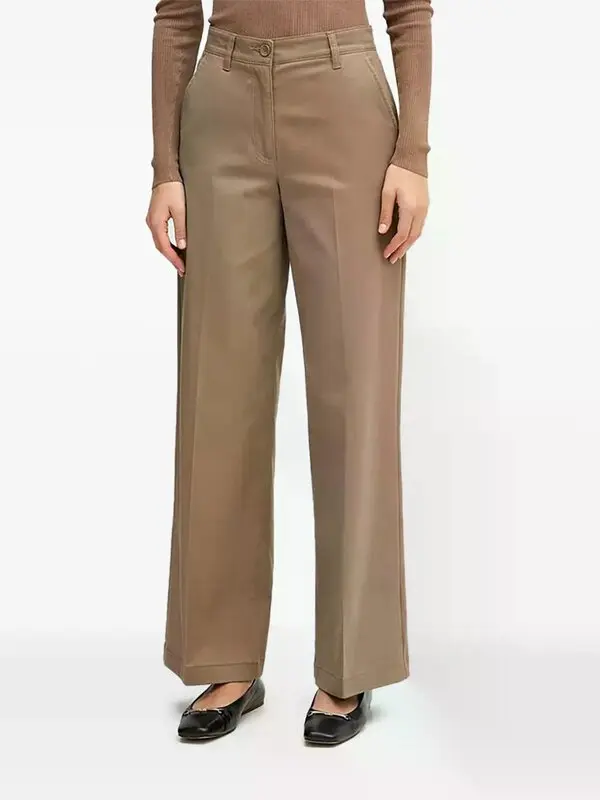 Sisley Wide-leg Trousers - Neutrals