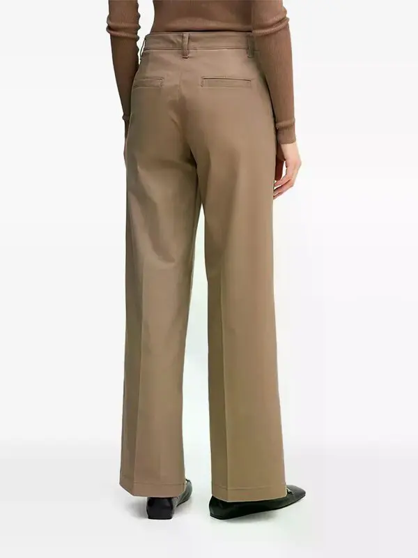 Sisley Wide-leg Trousers - Neutrals