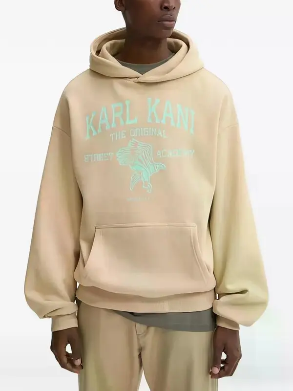 KARL KANI Logo-print Hoodie - Neutrals