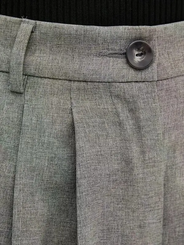 Sisley Pleated Wide-leg Trousers