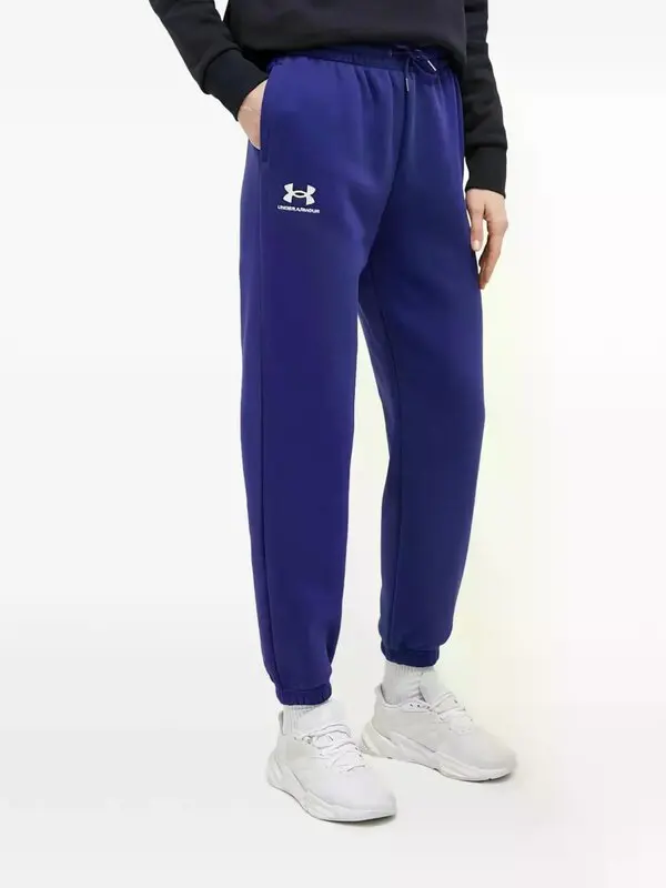 Under Armour Essential Logo-detail Cotton Fleece Track Pants - Blue