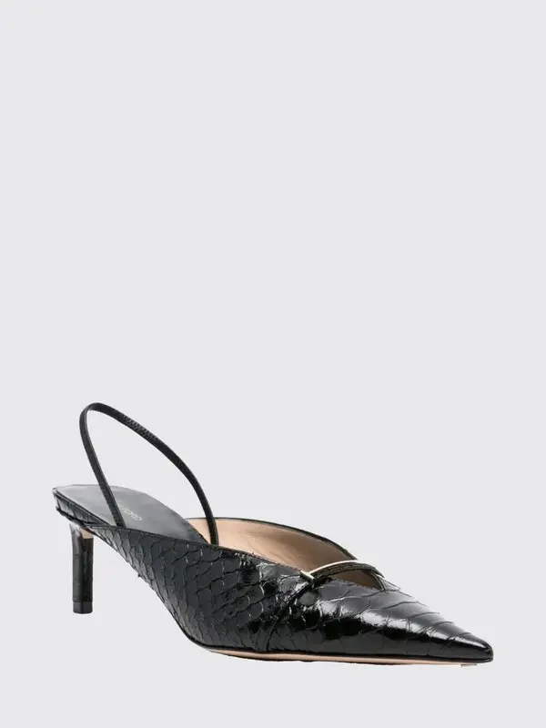 TOM FORD Crocodile Print Leather Slingback Pumps