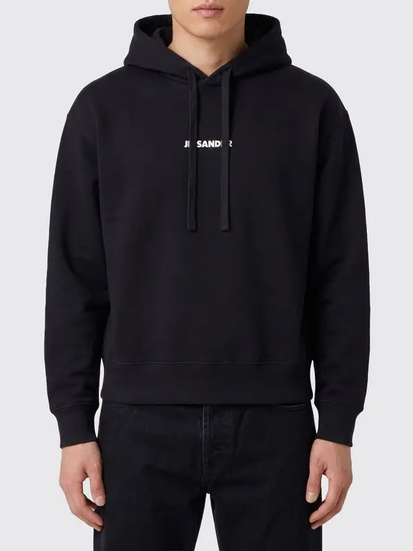 JIL SANDER Logo Hoodie - Black