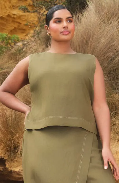 ESTELLE Sonnet Tie Back Sleeveless Top