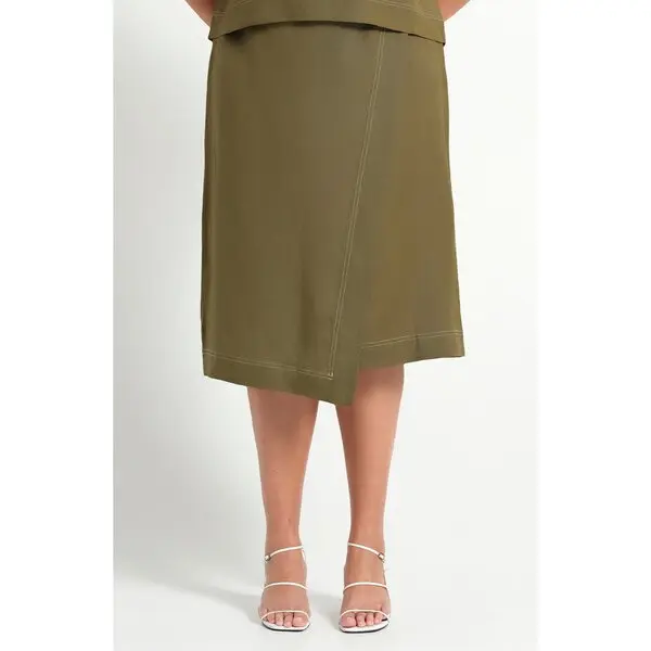 ESTELLE Sonnet Wrap Skirt - Fern