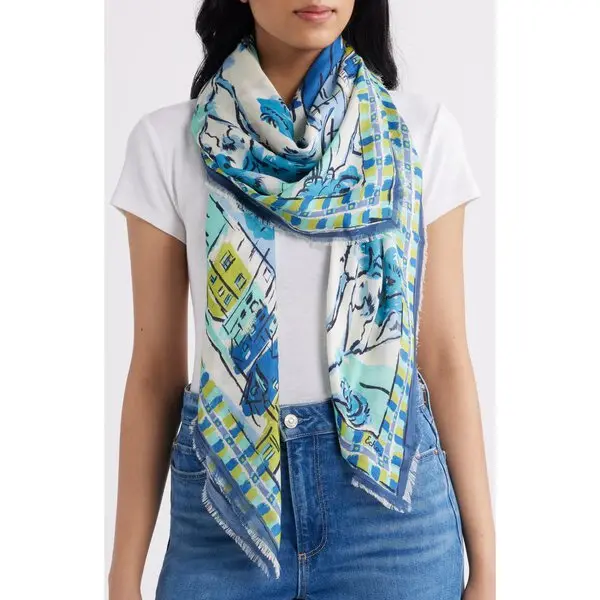 Echo Riviera Square Scarf - Chambray