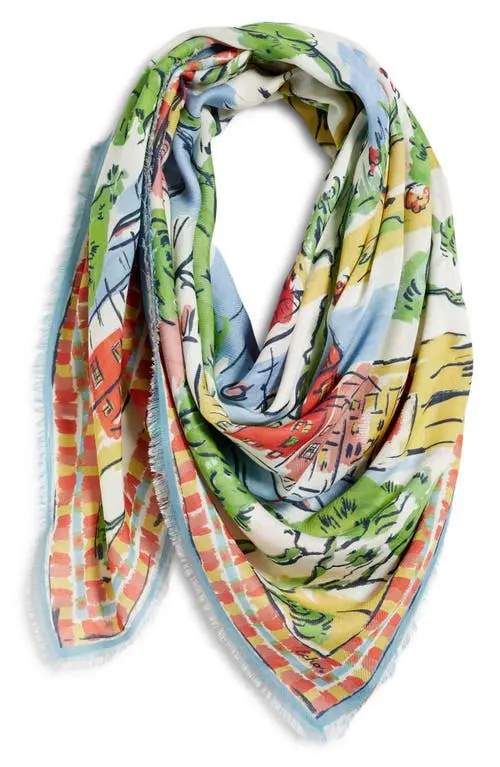 Echo Riviera Square Scarf - White Multi