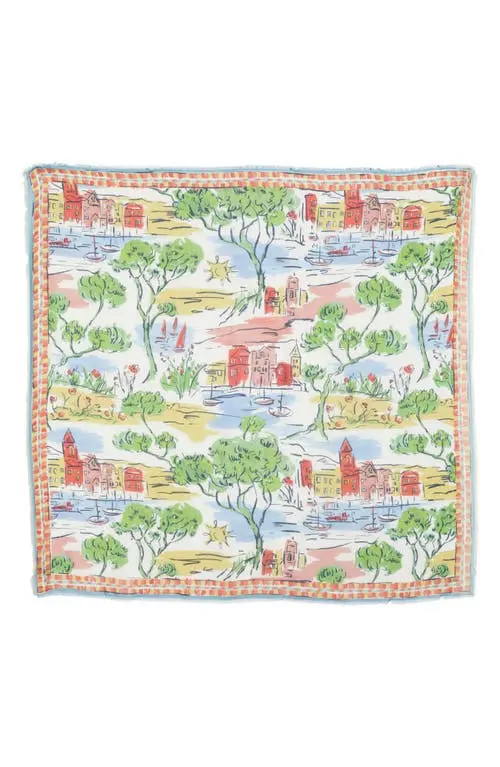 Echo Riviera Square Scarf - White Multi