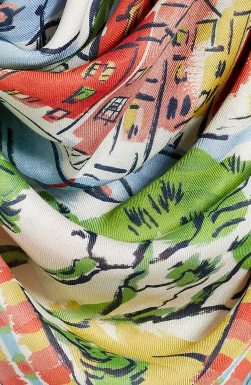 Echo Riviera Square Scarf - White Multi