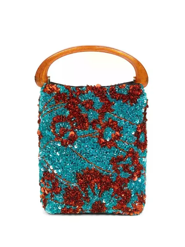 Dries Van Noten Embellished Handle Bag - Blue