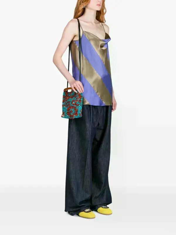 Dries Van Noten Embellished Handle Bag - Blue