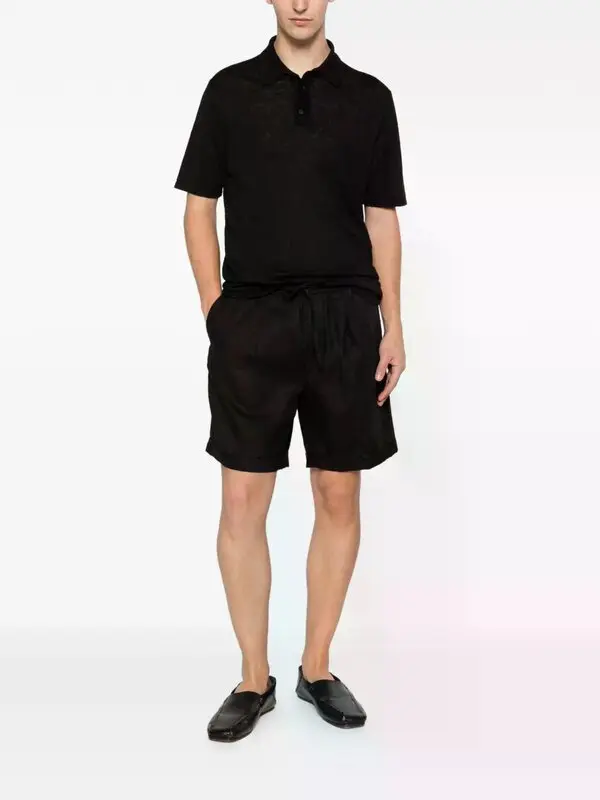 ROBERTO COLLINA Button-fastening Polo Shirt - Black