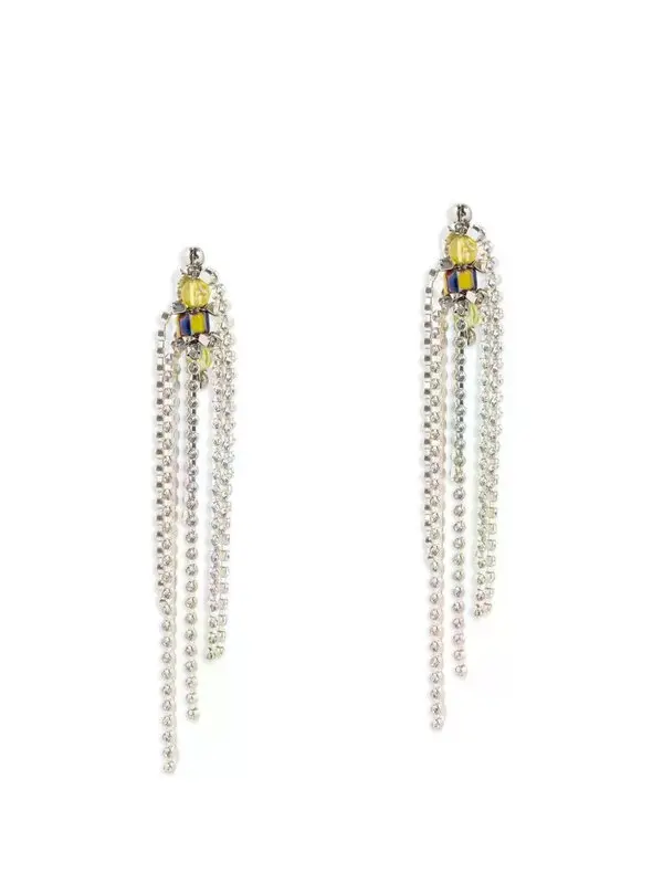 Dries Van Noten Embellished Drop Earrings - Silver