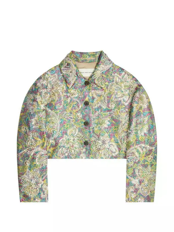 Dries Van Noten Jacquard-pattern Jacket - Green