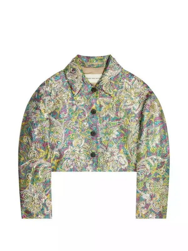 Dries Van Noten Jacquard-pattern Jacket - Green