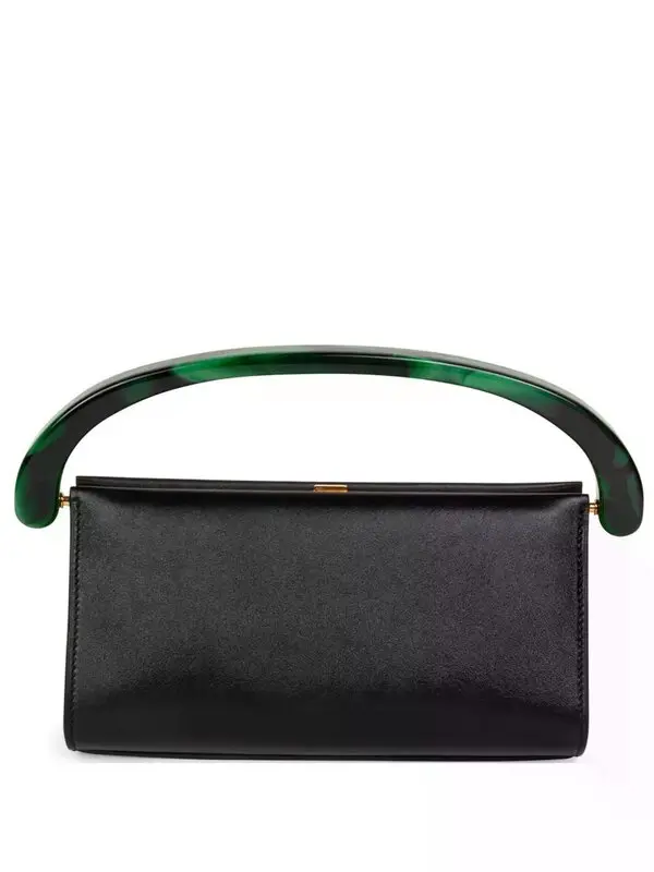 Dries Van Noten Small Leather Top Handle Bag - Black