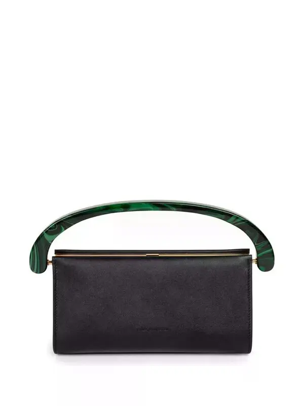 Dries Van Noten Small Leather Top Handle Bag - Black