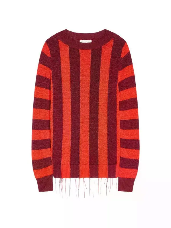 Dries Van Noten Intarsia-stripes Sweater - Red