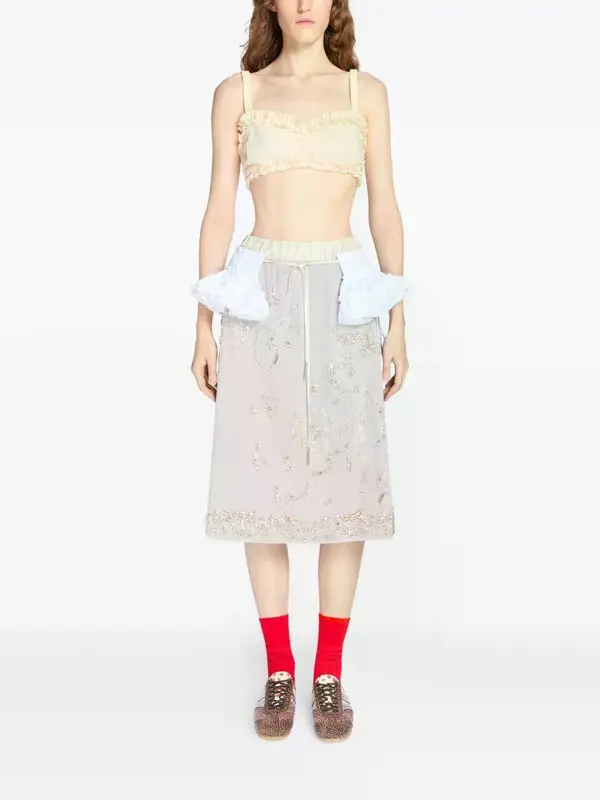 Dries Van Noten Ruffled Cotton Bra Top