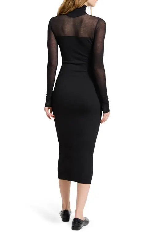 MARCELLA Marina Turtleneck Body-con Midi Dress