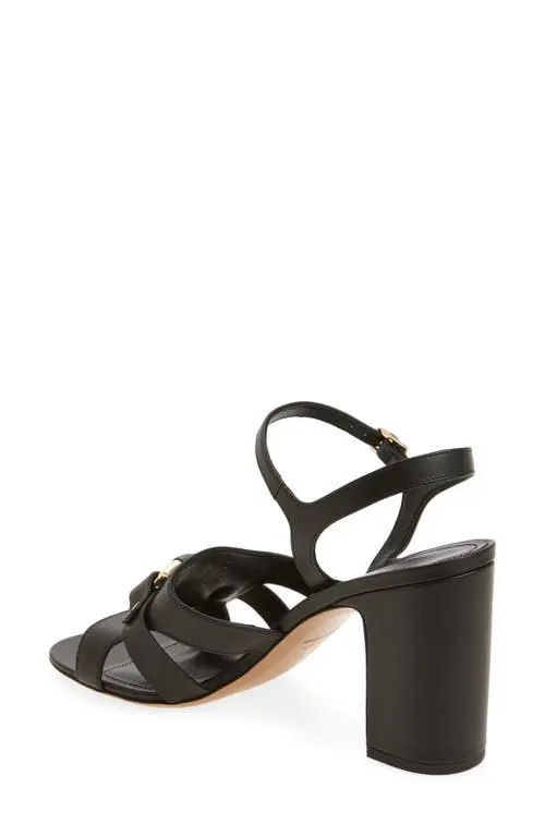 FERRAGAMO Lumya Gancio Ankle Strap Sandals - Black