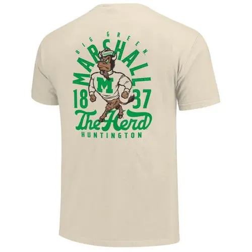 IMAGE ONE Marshall Thundering Herd Comfort Colors Mascot Overlay T-shirt