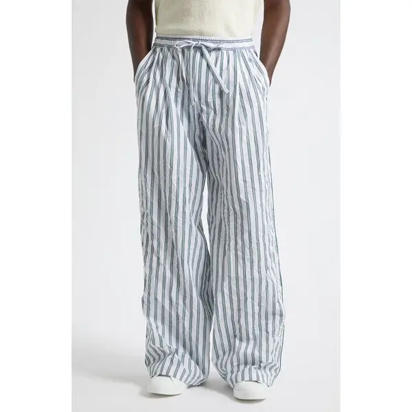 Dolce & Gabbana Stripe Crinkled Poplin Pj Pants - S8051 Rigato