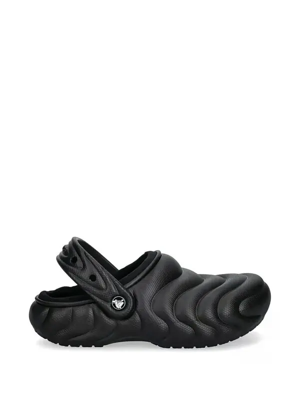 CROCS Overpuff Clog Slippers - Black