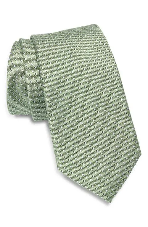 Nordstrom Tepper Dot Silk Jacquard Neck Tie - Green