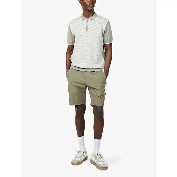 ARNE Cargo Stretch-woven Shorts - Olive
