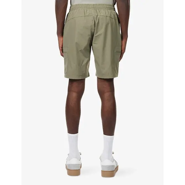 ARNE Cargo Stretch-woven Shorts - Olive