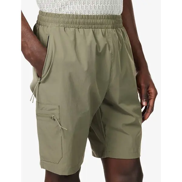 ARNE Cargo Stretch-woven Shorts - Olive