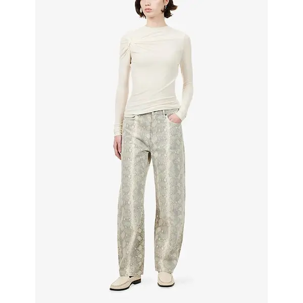 Citizens Of Humanity Miro Print Relaxed Fit Barrel Leg Jeans