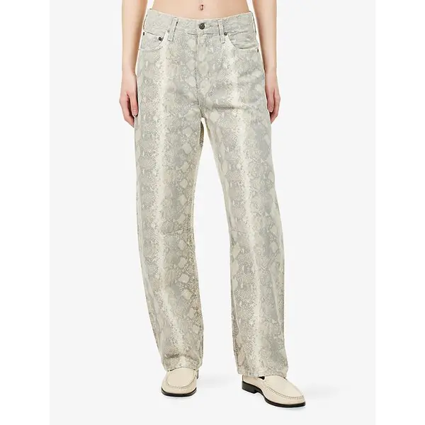 Citizens Of Humanity Miro Print Relaxed Fit Barrel Leg Jeans