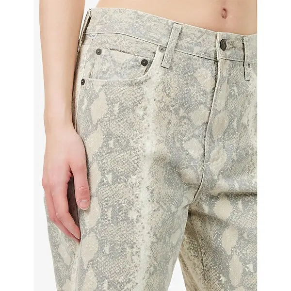 Citizens Of Humanity Miro Print Relaxed Fit Barrel Leg Jeans