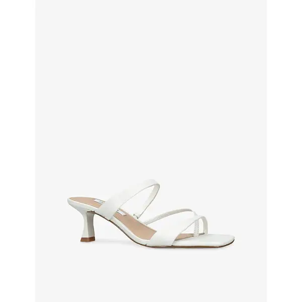Steve Madden Ajay Leather Heeled Sandals - White