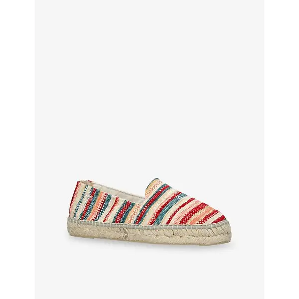Manebí Striped Raffia Espadrilles