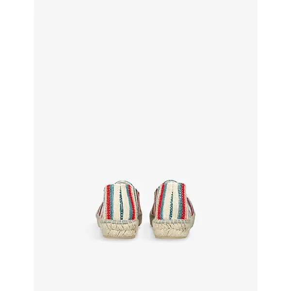 Manebí Striped Raffia Espadrilles