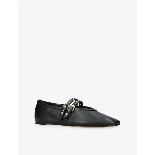 Steve Madden Lydia Ballet Flats With Double Buckle Fastening - Black