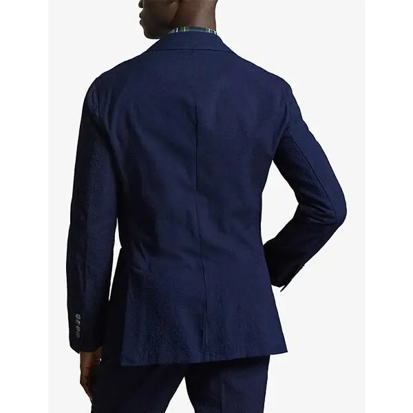 Polo Ralph Lauren Single-breasted Seersucker Cotton Blazer