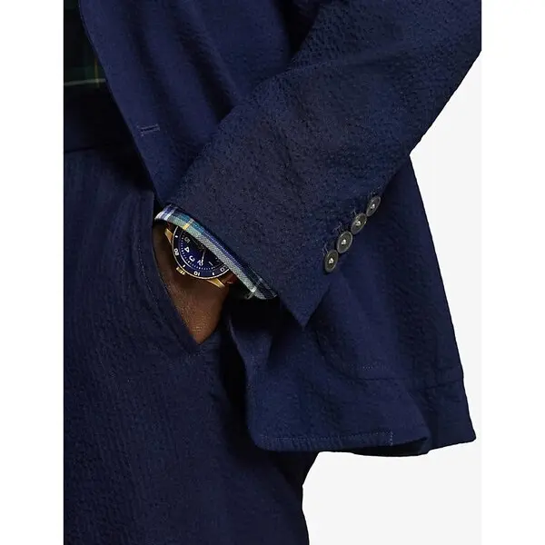 Polo Ralph Lauren Single-breasted Seersucker Cotton Blazer