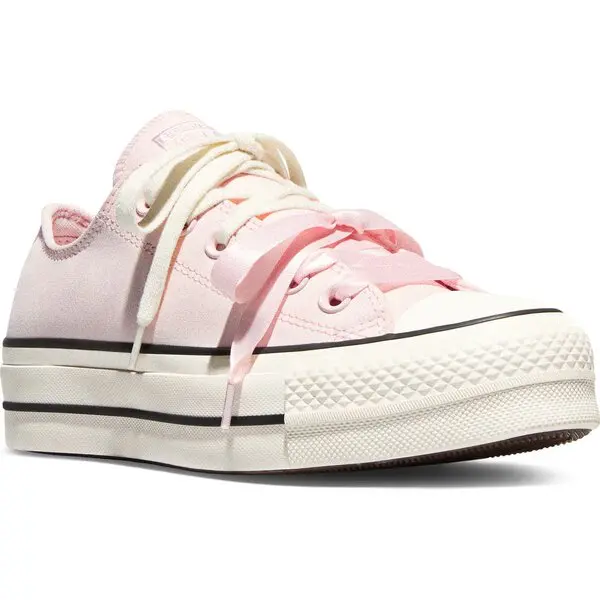 CONVERSE Chuck Taylor All Star Lift Peached Low Top Platform Sneakers - Decade Pink/egret/black