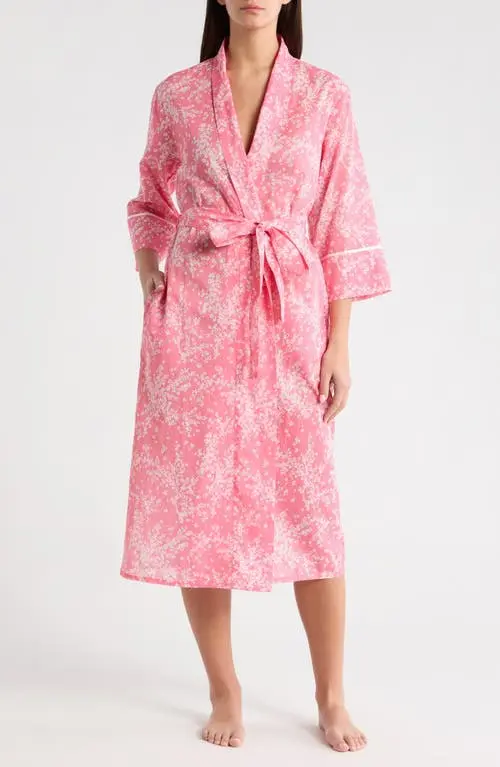 PAPINELLE Cheri Blossom Cotton Maxi Robe - Pink Lemonade